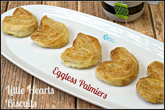 Palmiers | Little Hearts Cookies Recipe - Subbus Kitchen