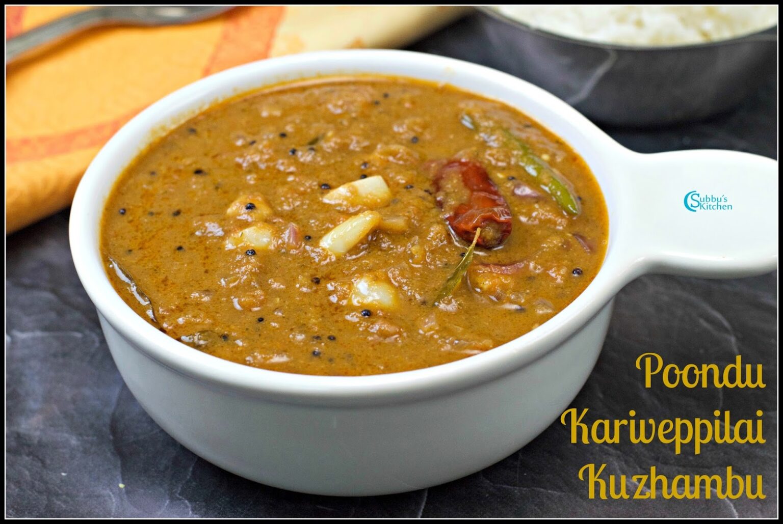 Poondu Karivepillai Kuzhambu (Garlic Curry Leaves Kuzhambu) - Subbus ...