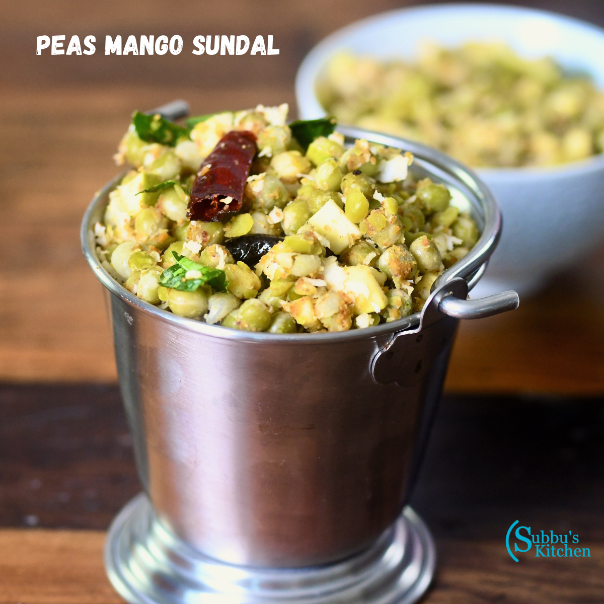 Peas Mango Sundal (Pattani Sundal) - Subbus Kitchen