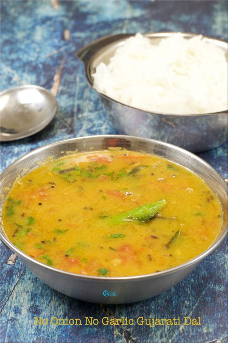 No Onion No Garlic Gujarati Dal - Subbus Kitchen