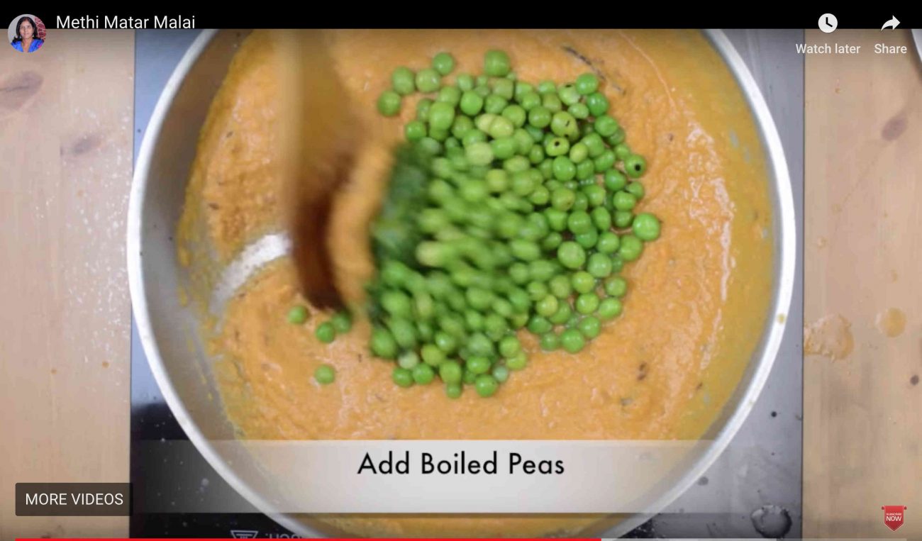 Methi Matar Malai Recipe | Fenugreek Green Peas Curry - Subbus Kitchen