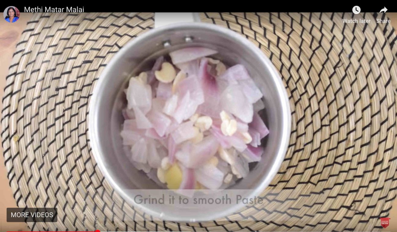 Methi Matar Malai Recipe | Fenugreek Green Peas Curry - Subbus Kitchen