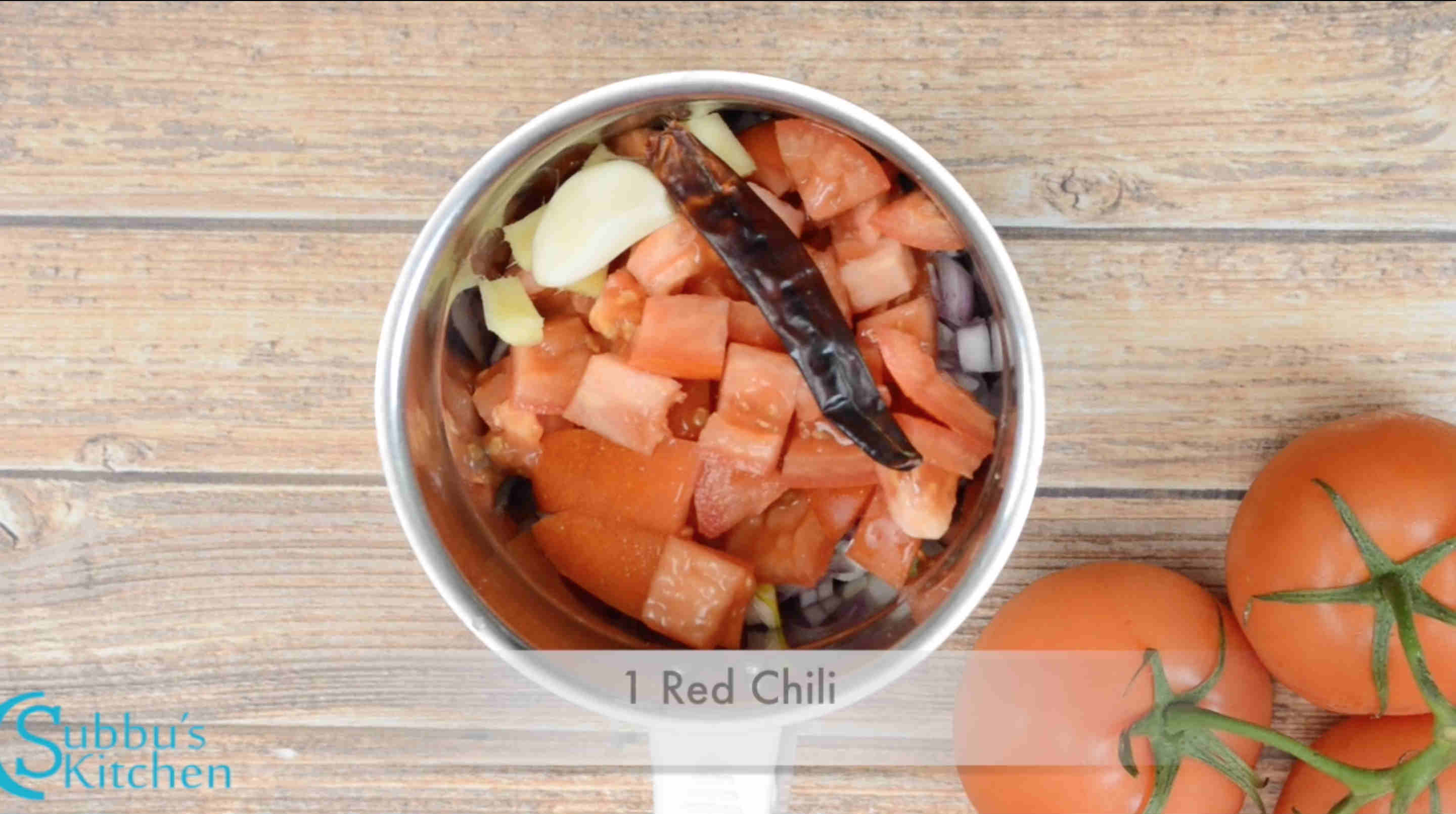 Tomato Rice using Thokku (Tomato Onion Masala) - Subbus Kitchen