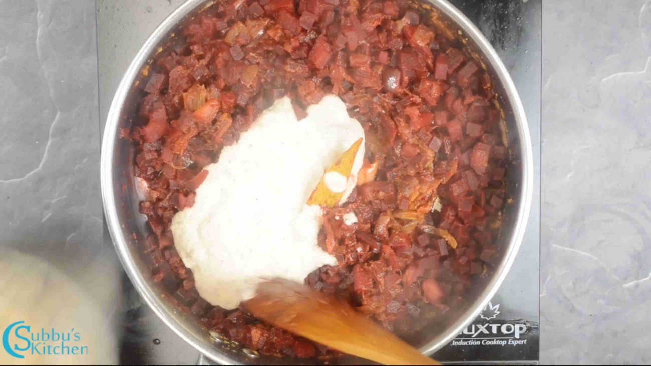 Beetroot Kurma | Beetroot Korma - Subbus Kitchen