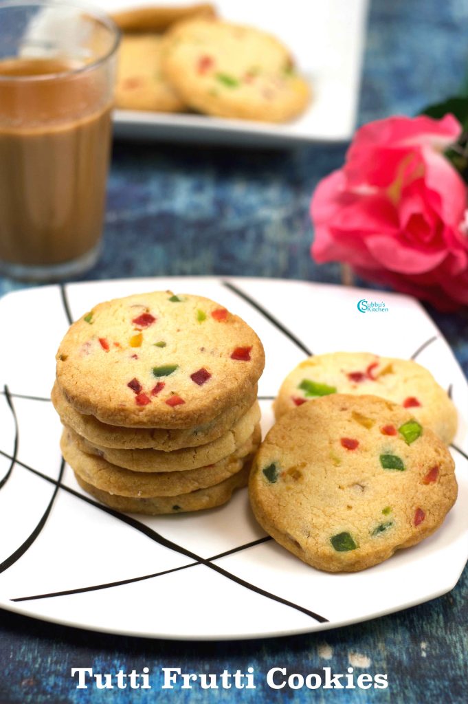 Tutti Frutti Biscuits in Pressure Cooker | Karachi Biscuits | Fruit ...