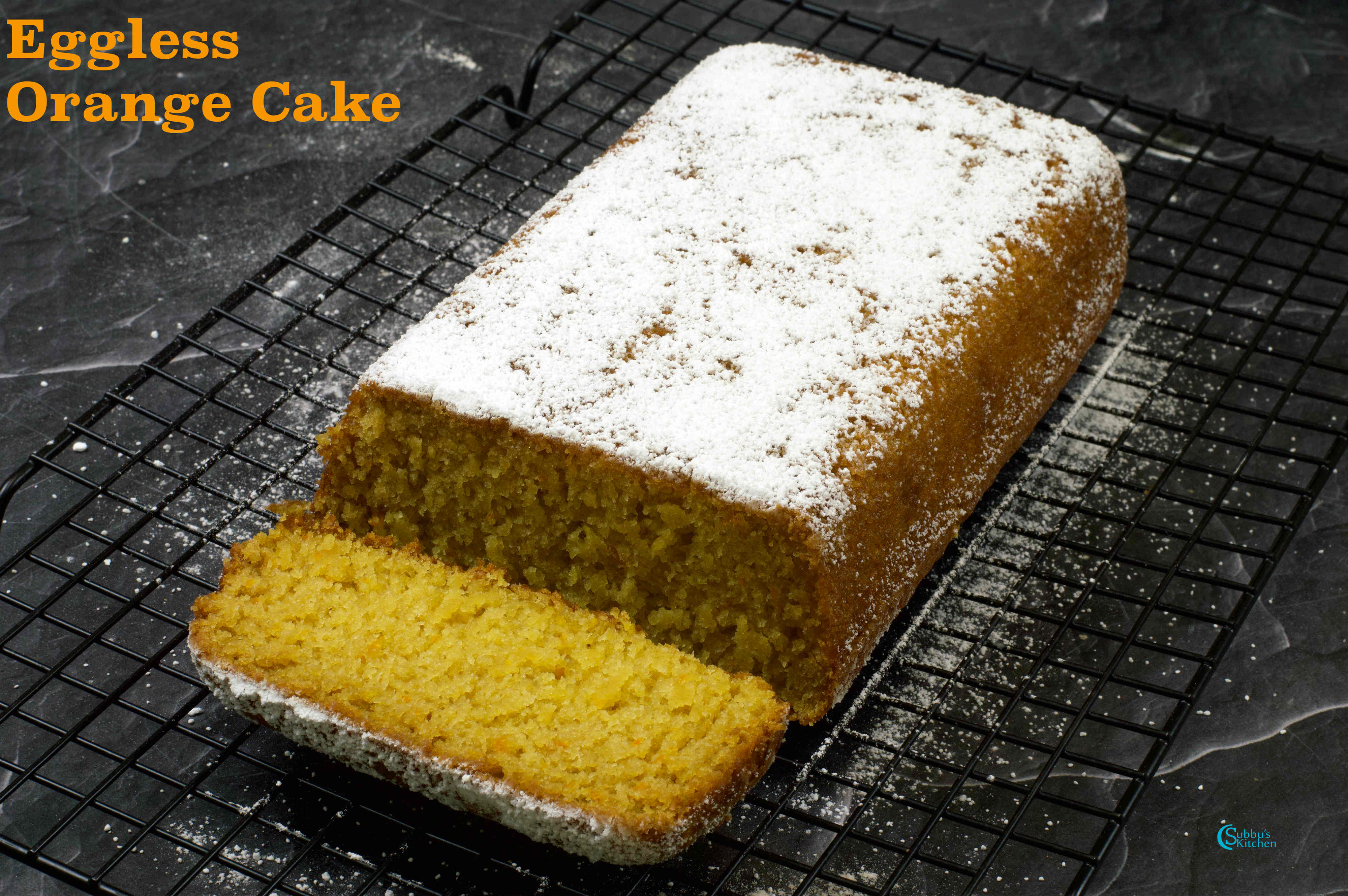 Eggless Orange Cake | Orange Tea Cake - Subbus Kitchen