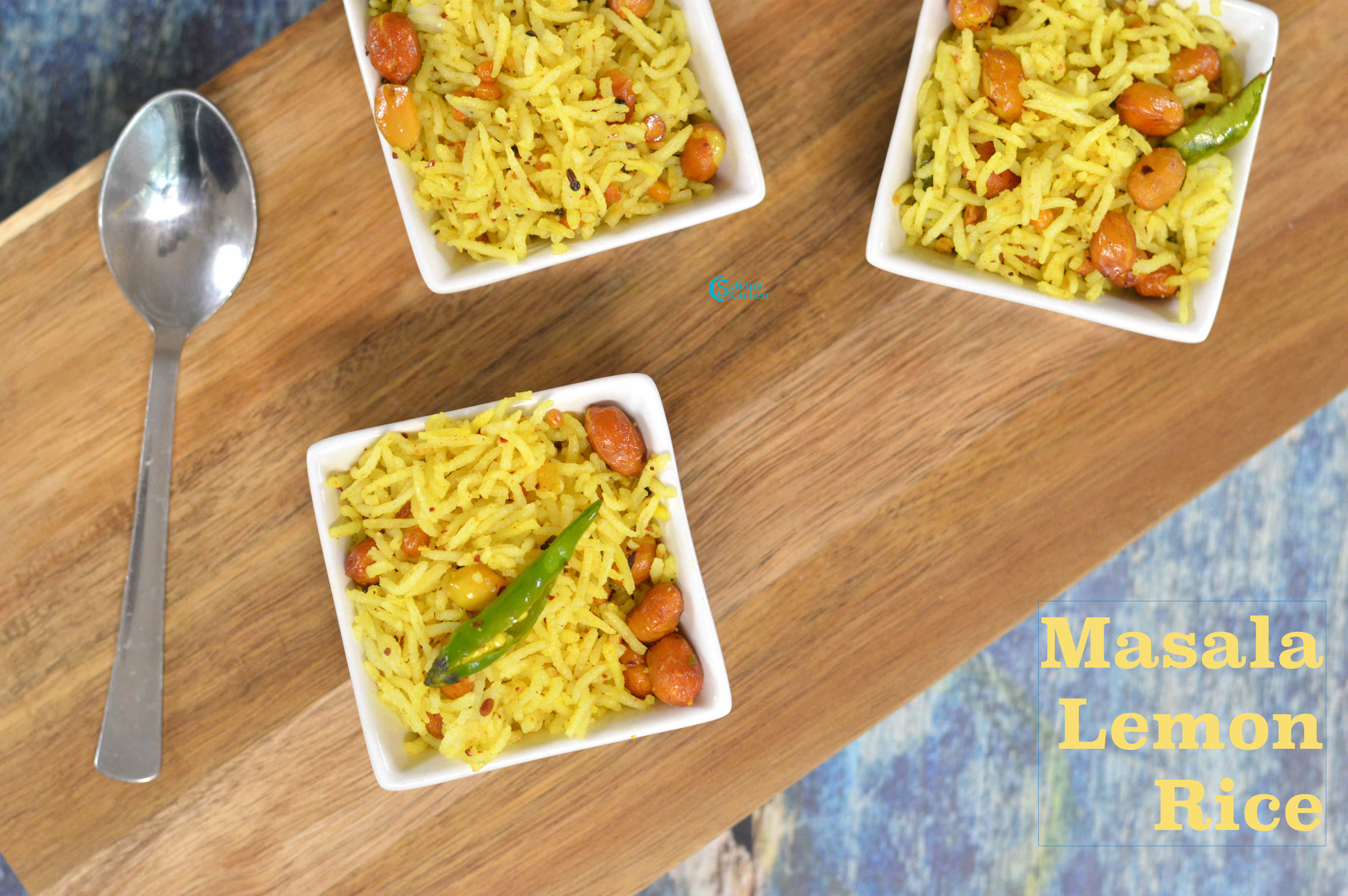 Masala Lemon Rice - Subbus Kitchen