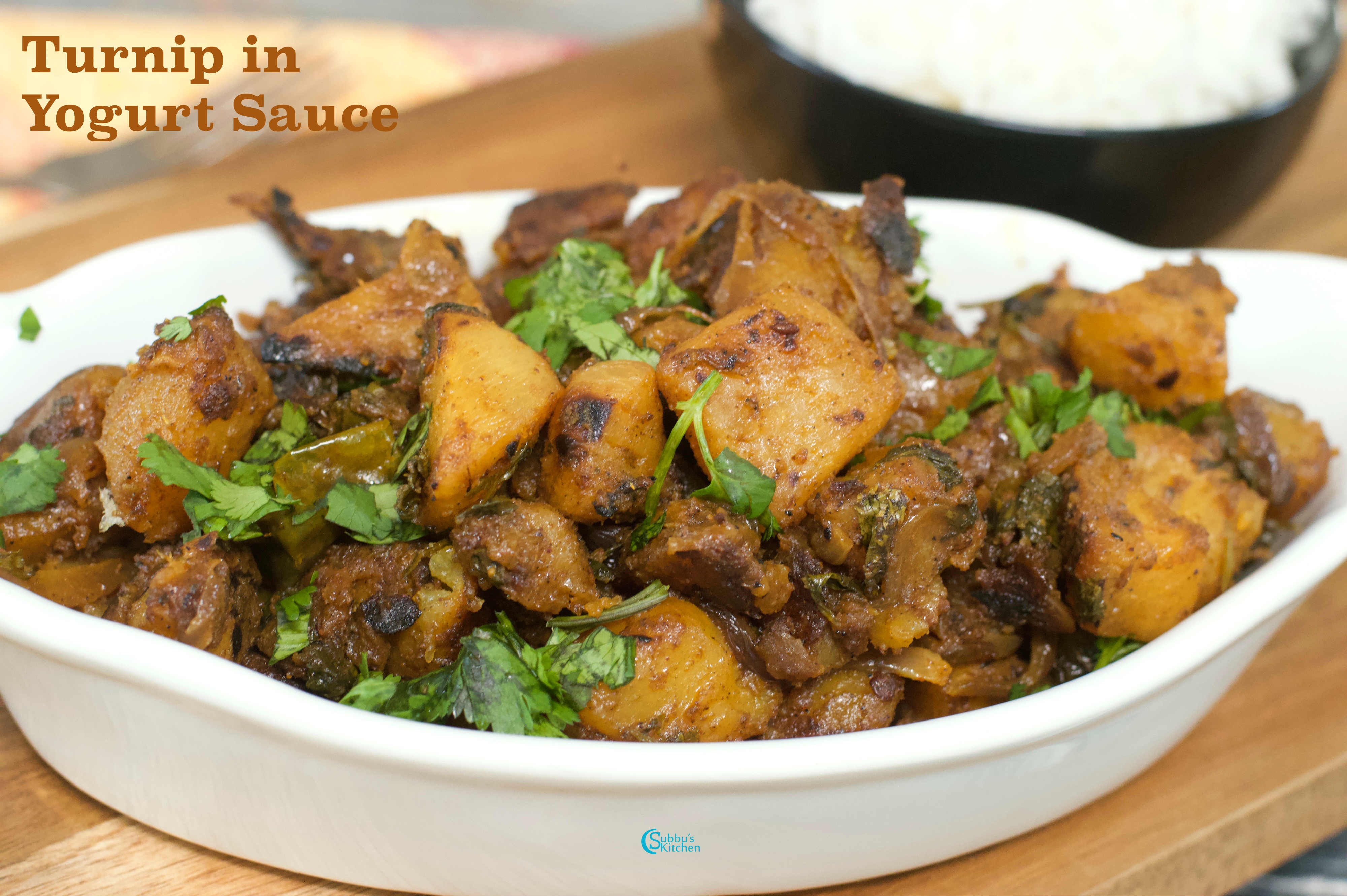 Turnip Stir-Fry in Yogurt Sauce - Subbus Kitchen