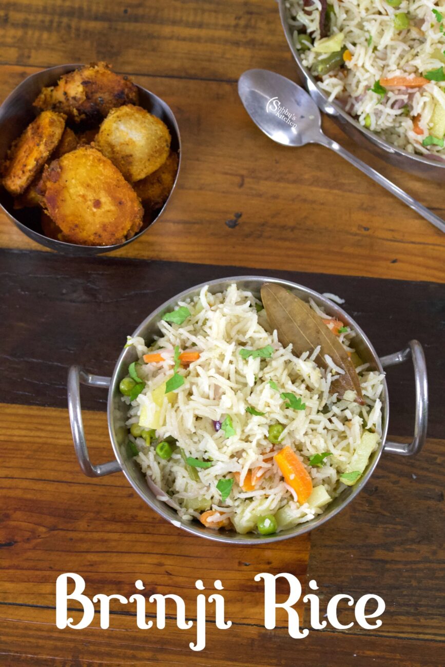 Brinji Rice Recipe | Vegetable Brinji Rice Recipe - Subbus Kitchen