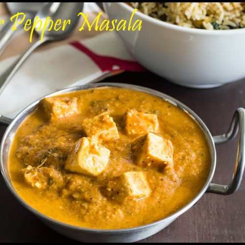 Paneer Pepper Masala Recipe | Cottage Cheese in Pepper Gravy Recipe ...