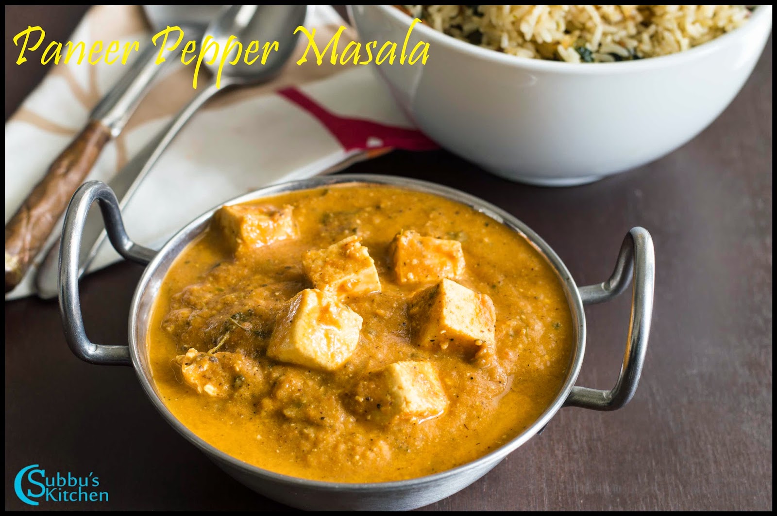 Paneer Pepper Masala Recipe | Cottage Cheese in Pepper Gravy Recipe ...