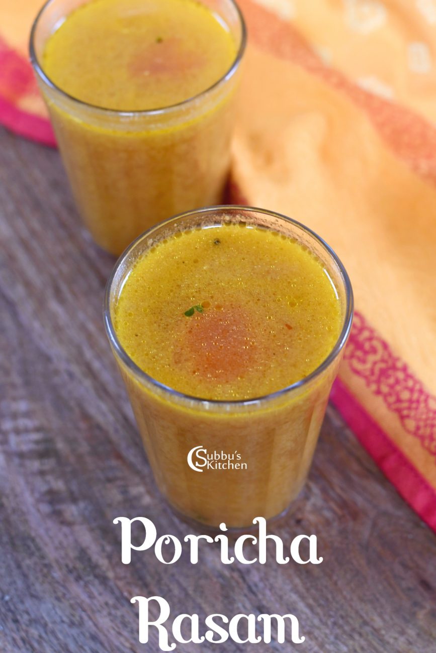 Poricha Rasam - Subbus Kitchen
