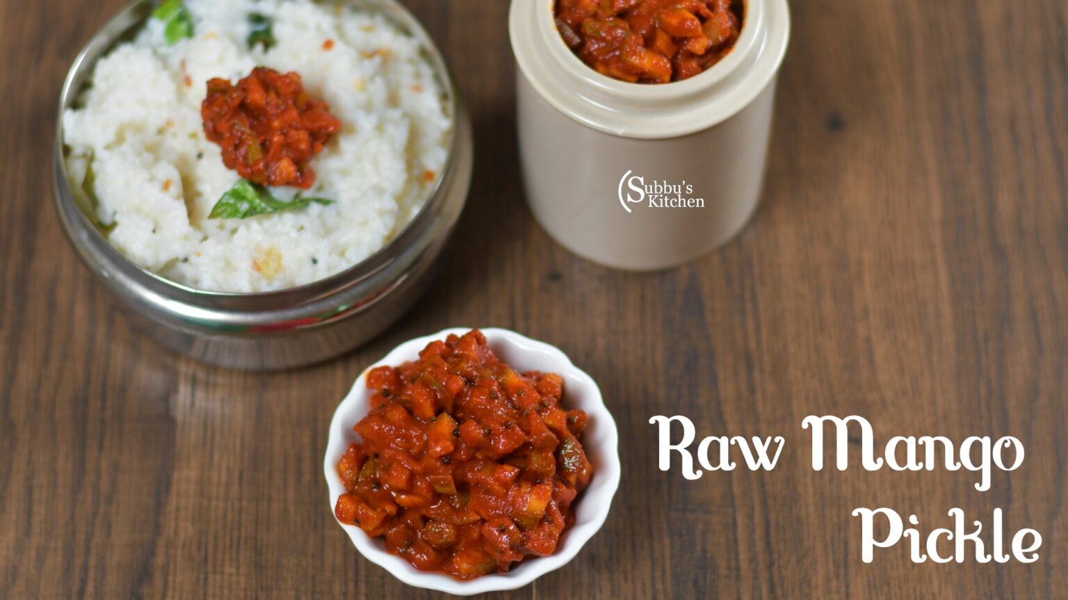 Mangai Thokku Recipe | Grated Raw Mango Pickle - Subbus Kitchen