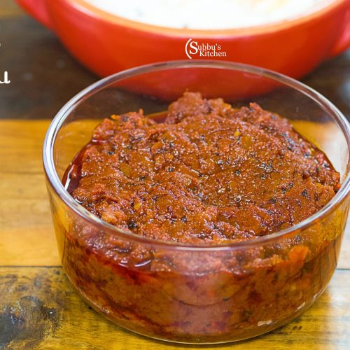 Mangai Thokku Recipe | Grated Raw Mango Pickle - Subbus Kitchen