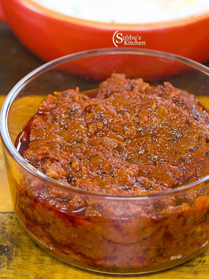 Mango Ginger Pickle Recipe | Maa Inji Thokku Recipe - Subbus Kitchen