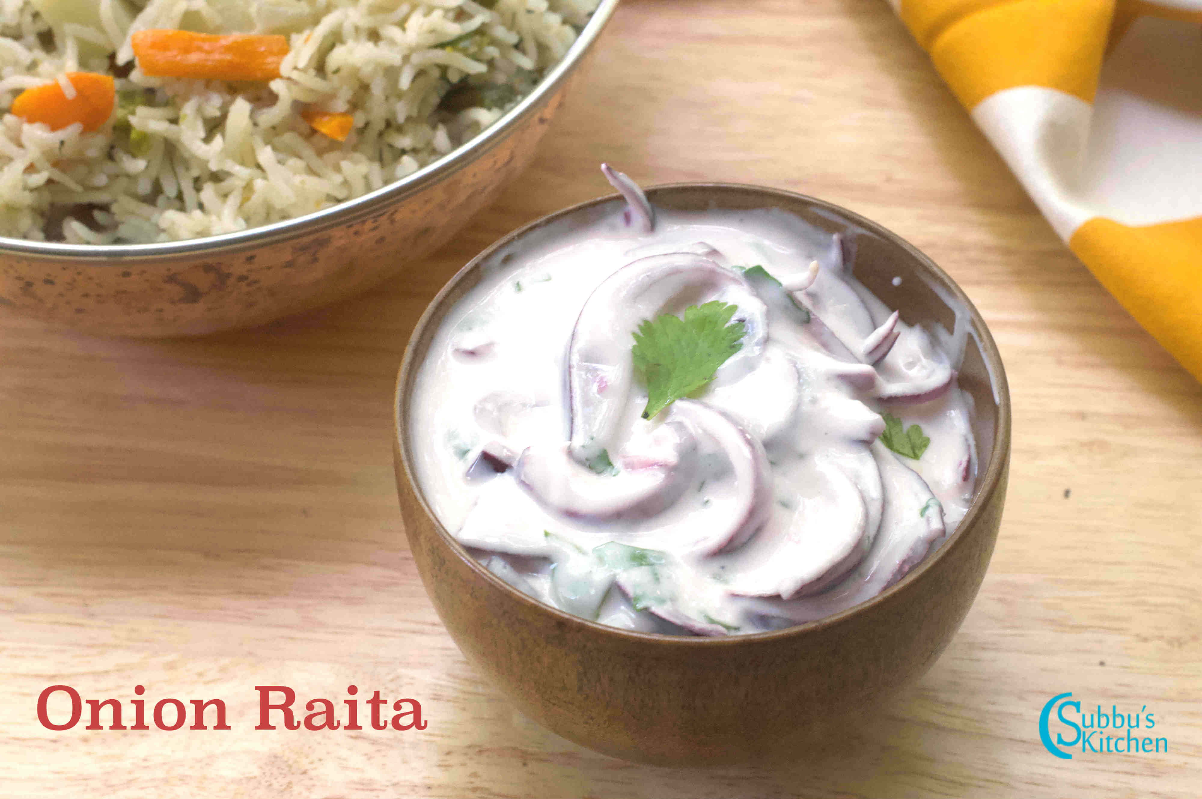 Onion Raita | Vengaya Thayir Pachadi - Subbus Kitchen
