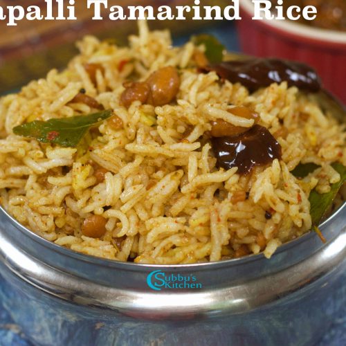 Madapalli Puliyodharai | Temple Style Tamarind Rice - Subbus Kitchen