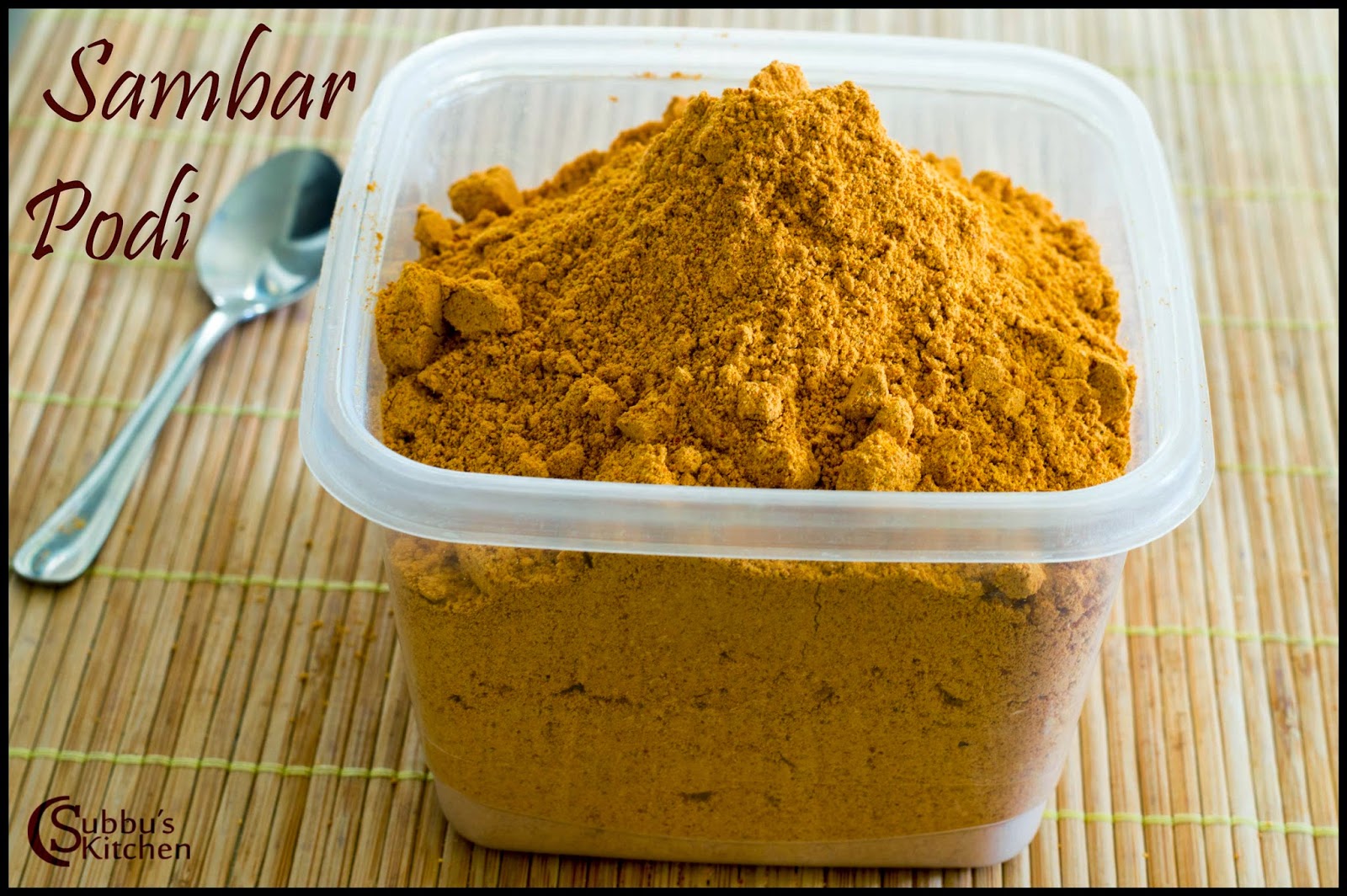 Sambar Powder(Sambar Podi/Masala) - Subbus Kitchen