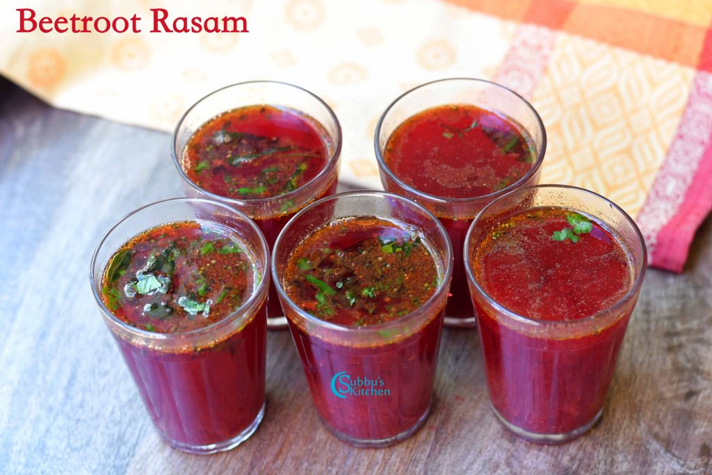 Beetroot Rasam Recipe - Subbus Kitchen