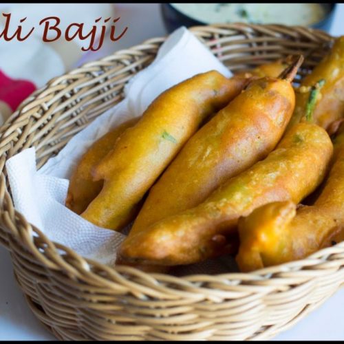 Milagai Bajji Recipe | Chilli Bajji Recipe | Mirchi Bajji Recipe ...