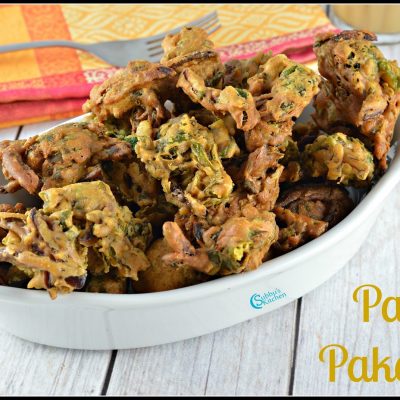 Palak Pakoda Recipe | Spinach Fritters Recipe - Subbus Kitchen
