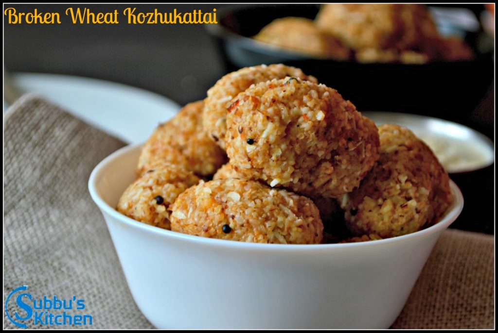 Broken Wheat Upma Kozhukattai | Samba Godhumai Rava Upma Kozhukattai ...