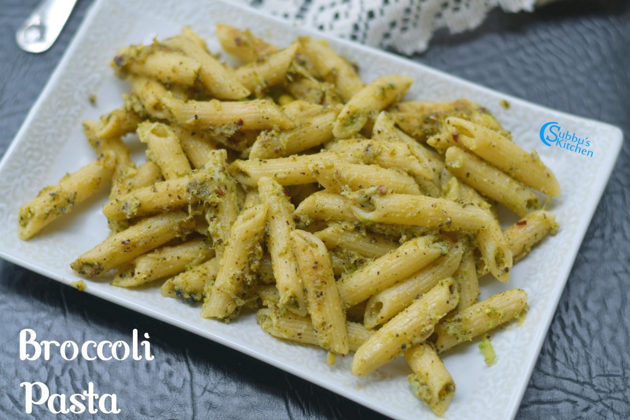 Broccoli Pesto Pasta Recipe - Subbus Kitchen