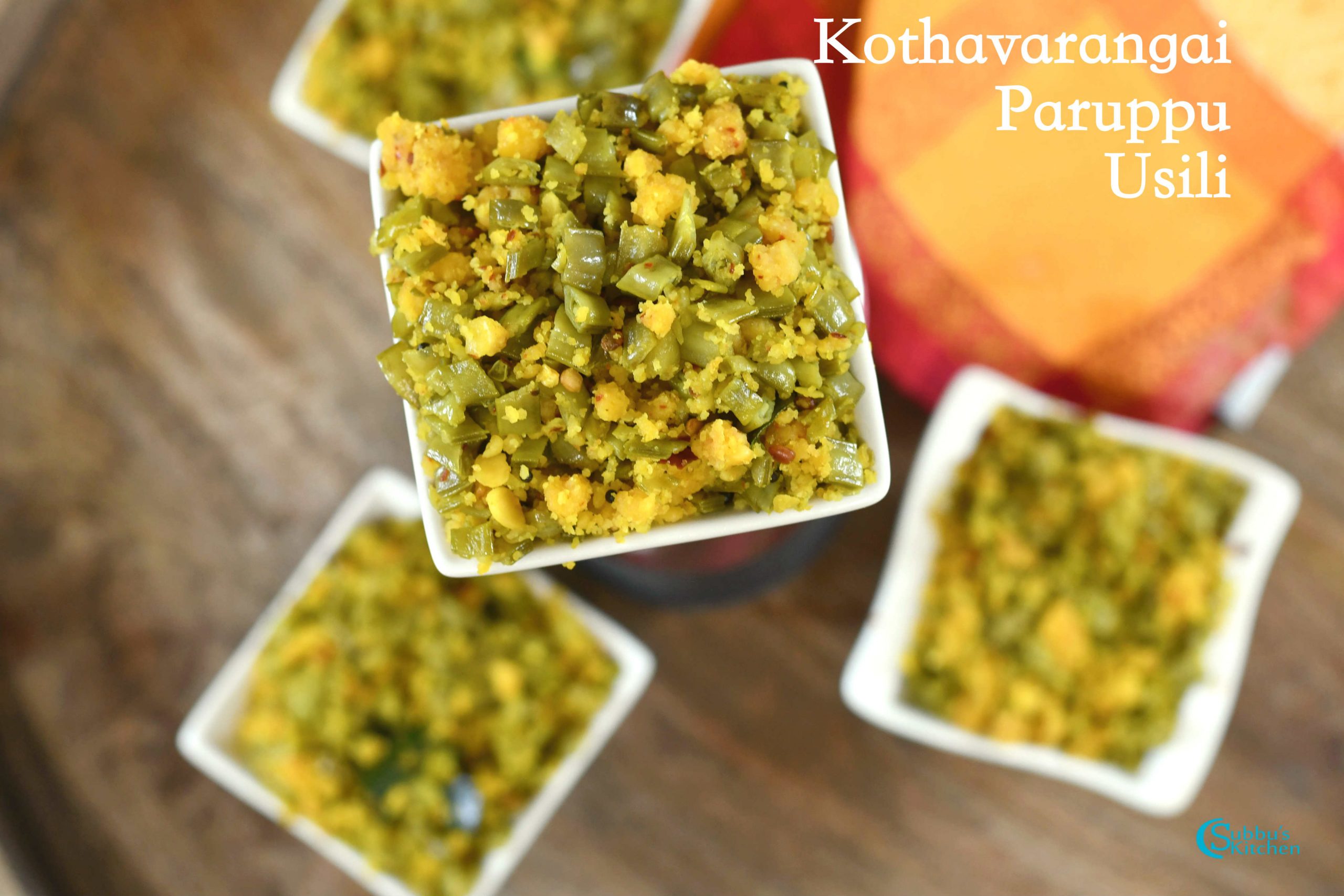 Kothavarangai Paruppu Usili | Cluster Beans Paruppu Usili Recipe ...