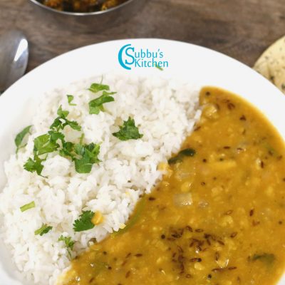 Raw Mango Dal | Mamidikaya Pappu Recipe - Subbus Kitchen