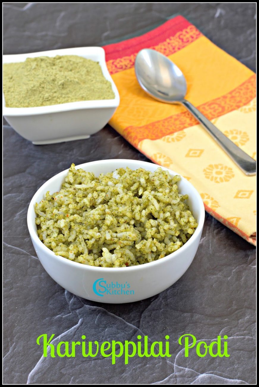 Curry Leaves powder recipe | Karuveppilai Podi Recipe - Subbus Kitchen