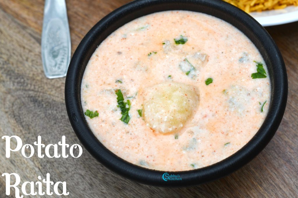 Aloo Raita Recipe | Potato Raita Recipe - Subbus Kitchen