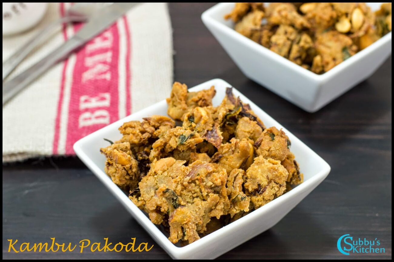 Kambu Pakoda Recipe | Onion Pakoda using Kambu Flour | Pearl Millet ...