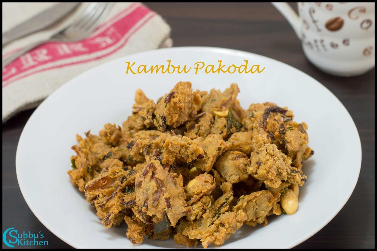 Kambu Pakoda Recipe | Onion Pakoda using Kambu Flour | Pearl Millet ...