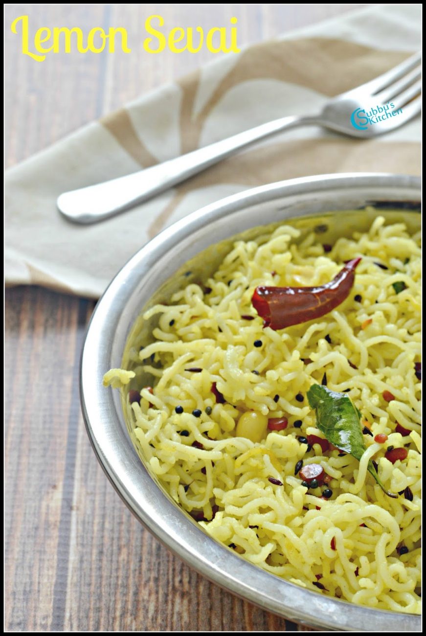 Lemon Sevai Recipe - Subbus Kitchen