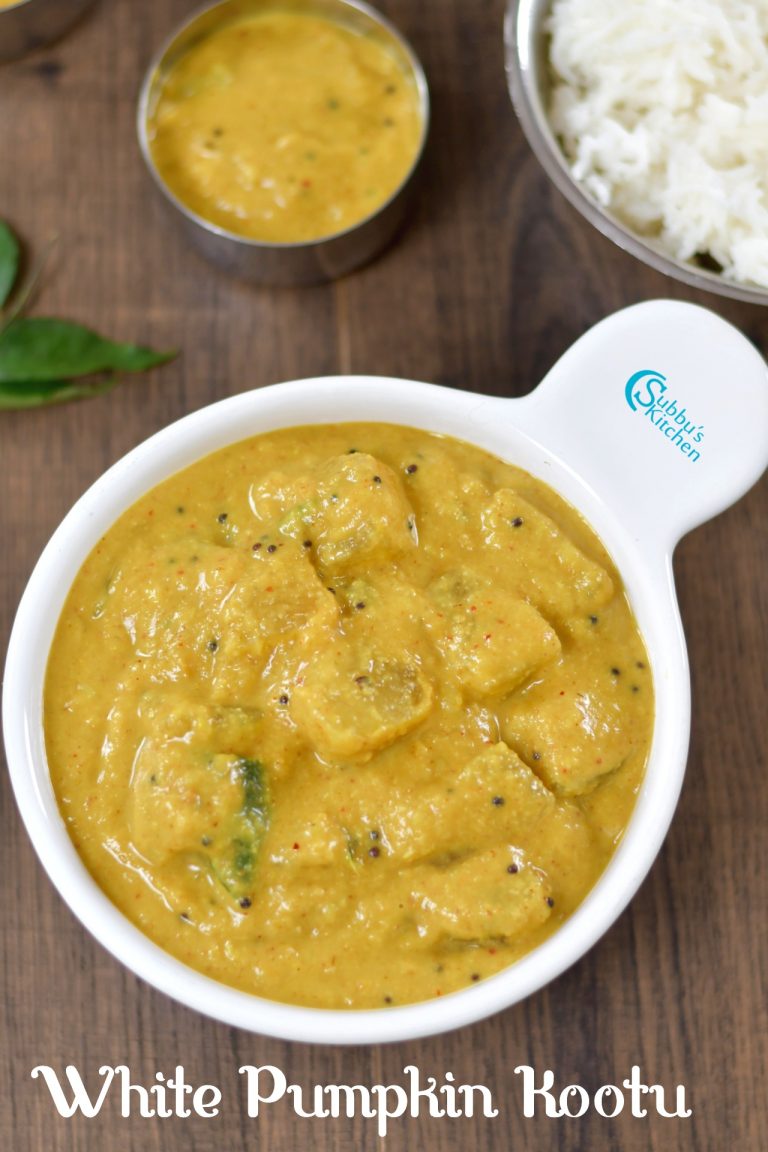 Poosanikai Kootu Recipe | White Pumpkin Kootu Recipe - Subbus Kitchen