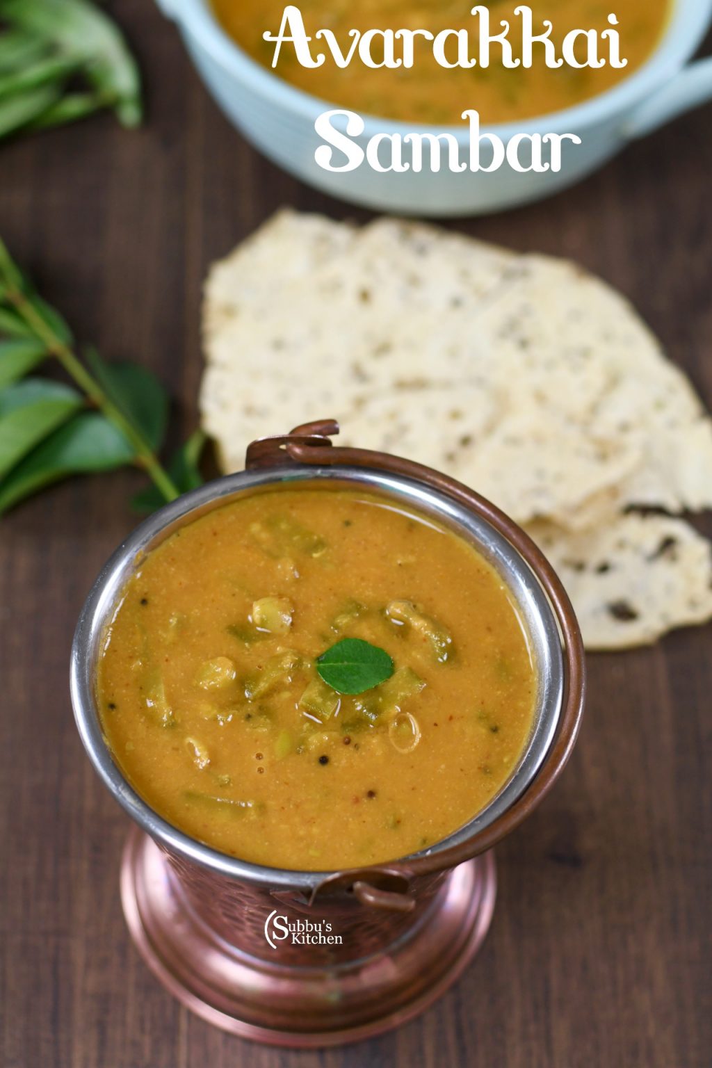 Avarakkai Kootan Recipe | Avarakkai Sambar | Flat Beans Sambar - Subbus ...