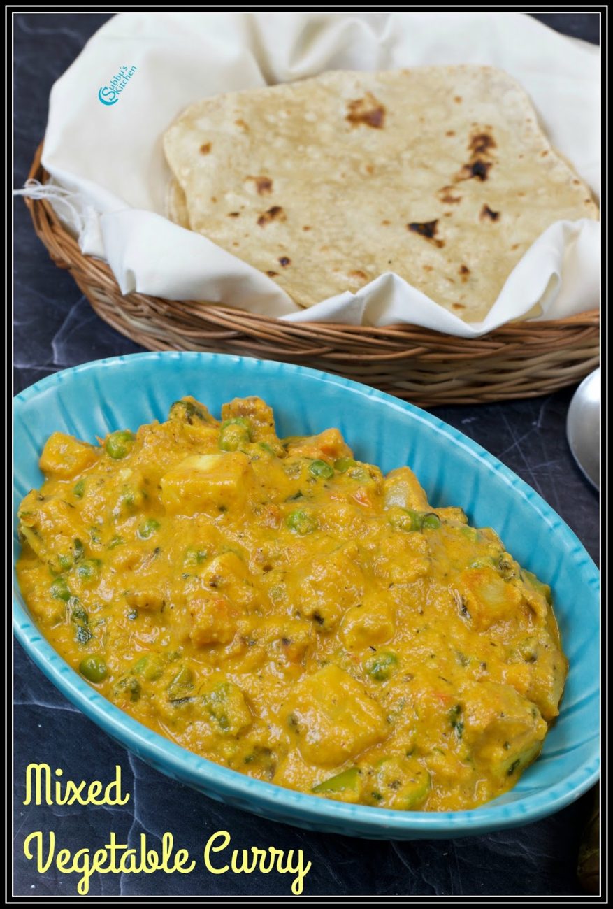 Mixed Vegetable Curry For Roti