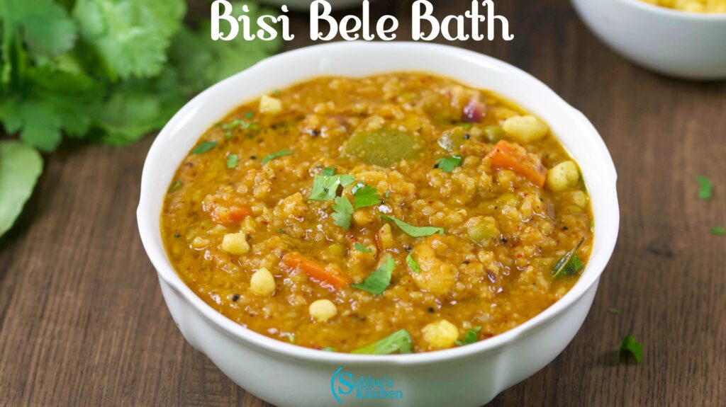 Bisi Bele Bath Recipe | Karnataka Style Bisibelebath - Subbus Kitchen