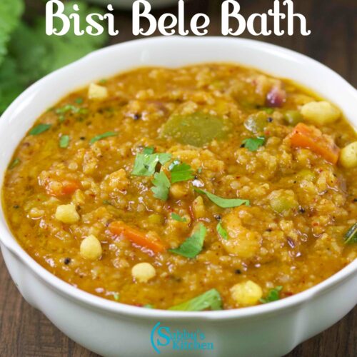 Bisi Bele Bath Recipe | Karnataka Style Bisibelebath - Subbus Kitchen