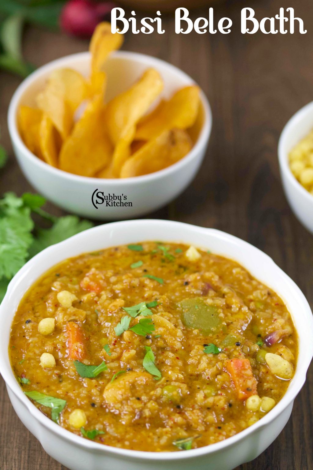 Bisi Bele Bath Recipe | Karnataka Style Bisibelebath - Subbus Kitchen