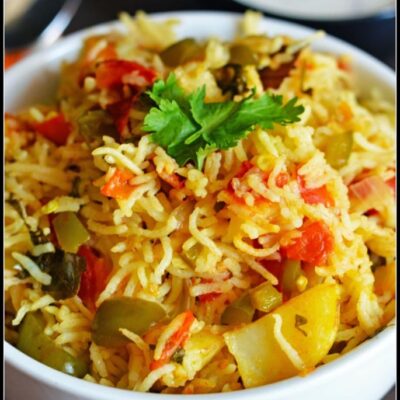 Andhra Tomato Capsicum Rice Recipe | Andhra Thakkali Kudamilagai Sadham ...