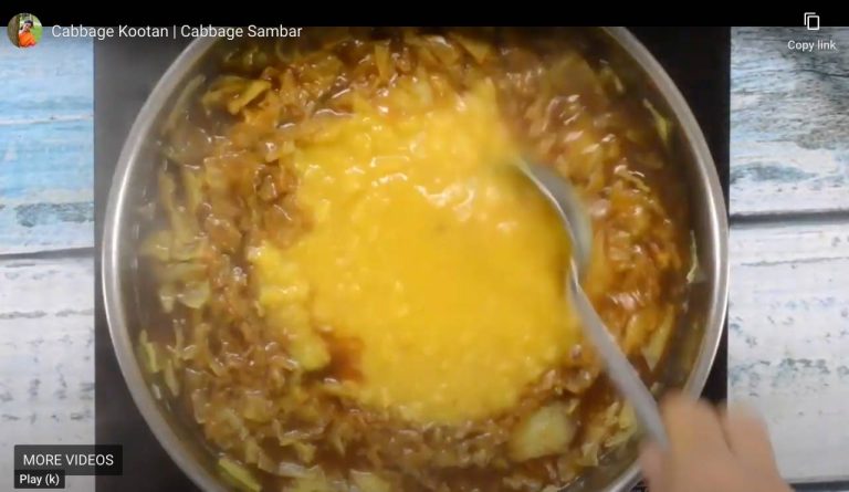 Cabbage Kootan | Cabbage Sambar - Subbus Kitchen