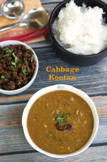 Cabbage Kootan | Cabbage Sambar - Subbus Kitchen