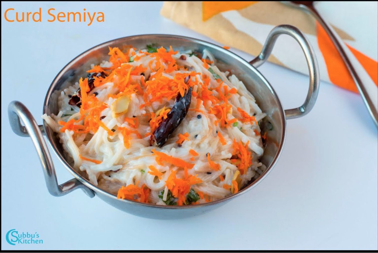 Curd Semiya (Thayir Semiya) / Yoghurt Vermicelli - Subbus Kitchen