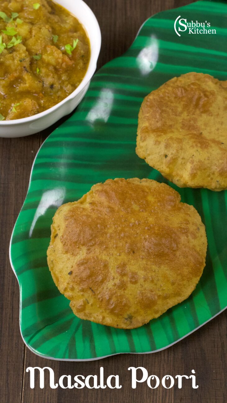 Masala Poori Recipe - Subbus Kitchen