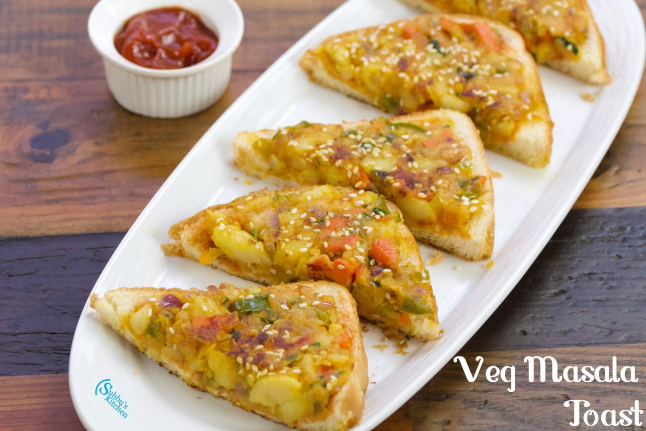 Vegetable Masala Toast Recipe - Subbus Kitchen