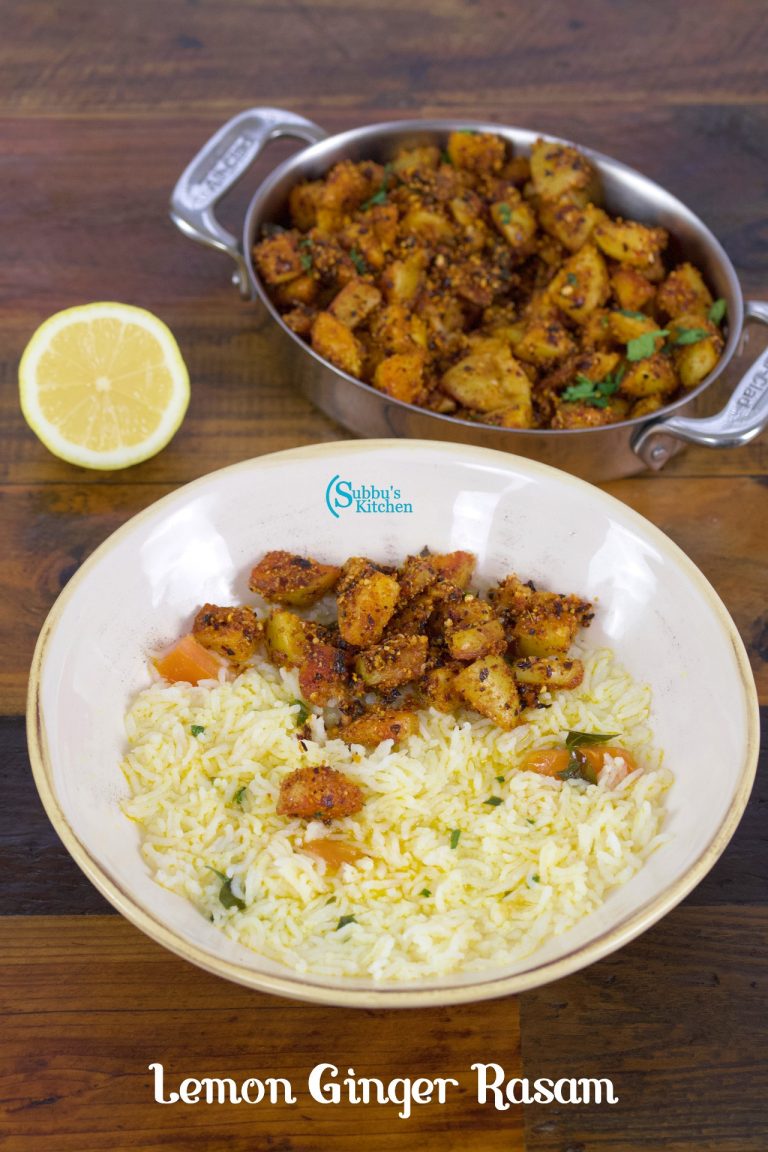 Lemon Ginger Rasam | Inji Elumichai Rasam - Subbus Kitchen