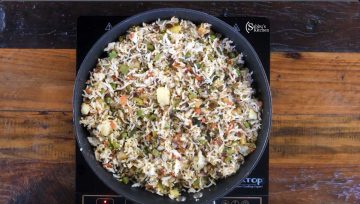 South Indian Style Vegetable Rice Recipe - Subbus Kitchen