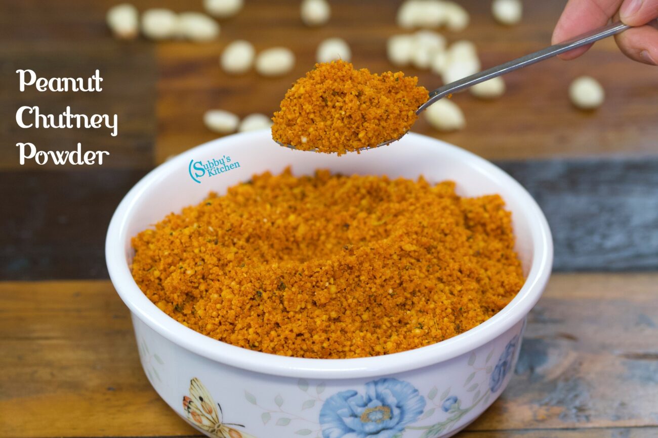 Peanut Chutney Powder | Shenga Chutney Pudi Recipe - Subbus Kitchen