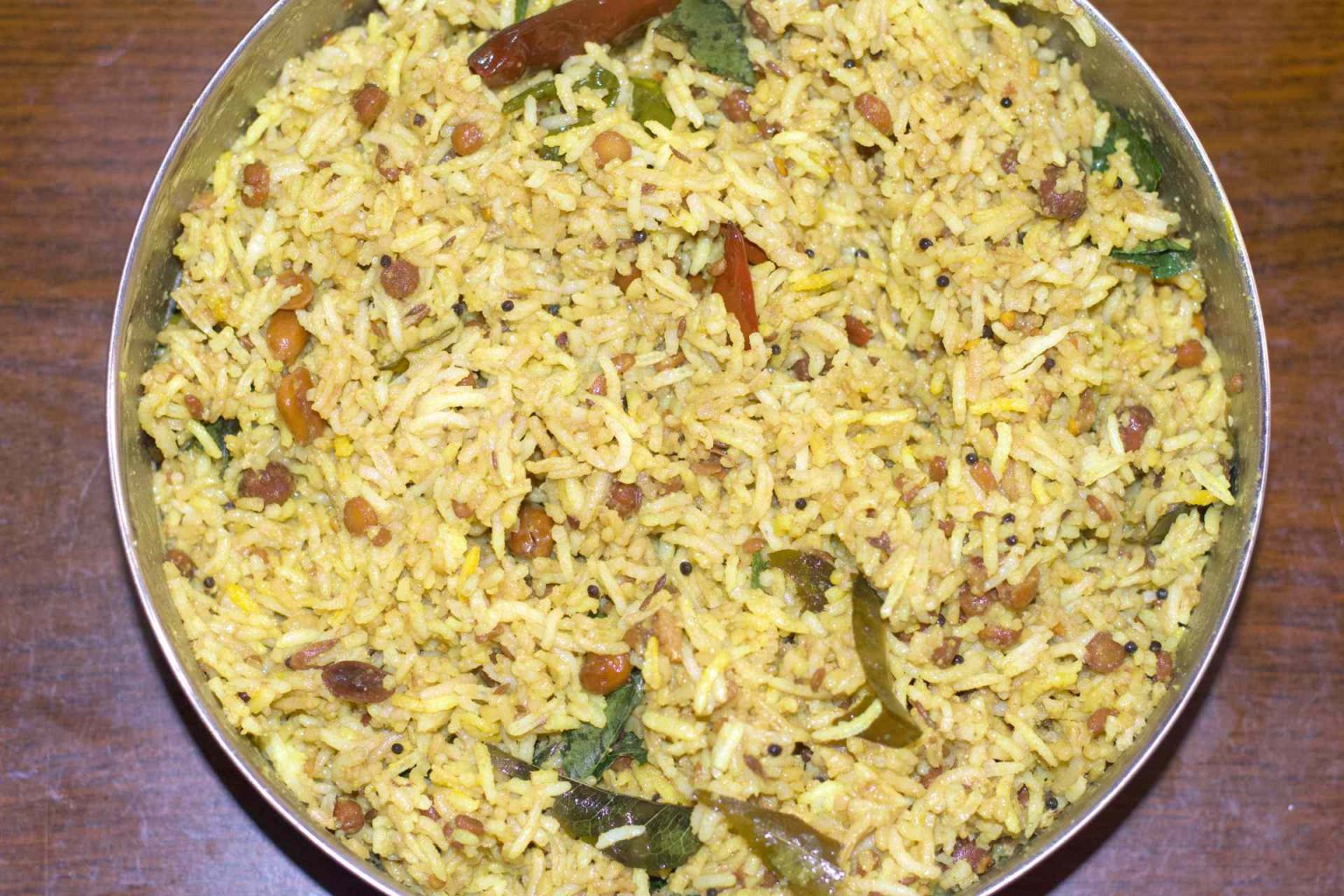 Andhra Pulihora | Andhra Tamarind Rice - Subbus Kitchen